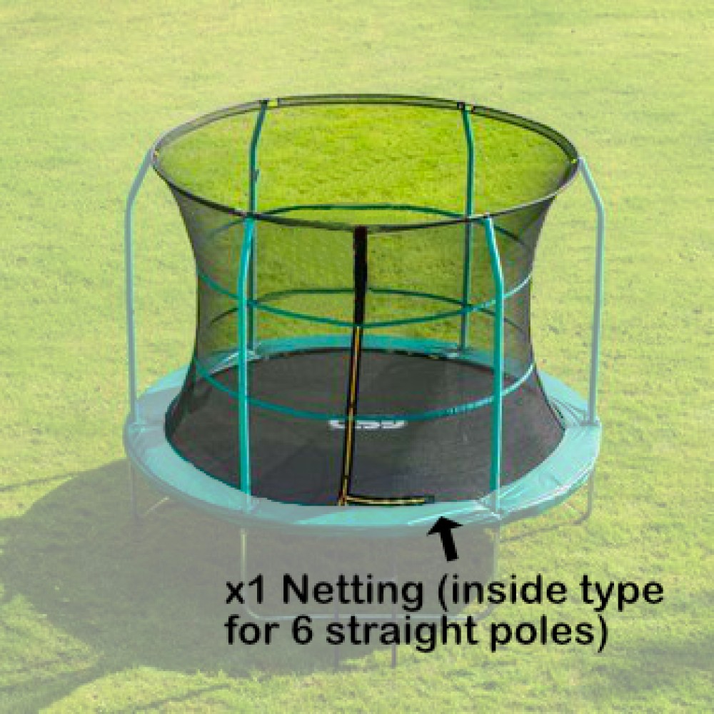 GSD 10 ft Trampoline Netting (inside type for 6 straight poles)