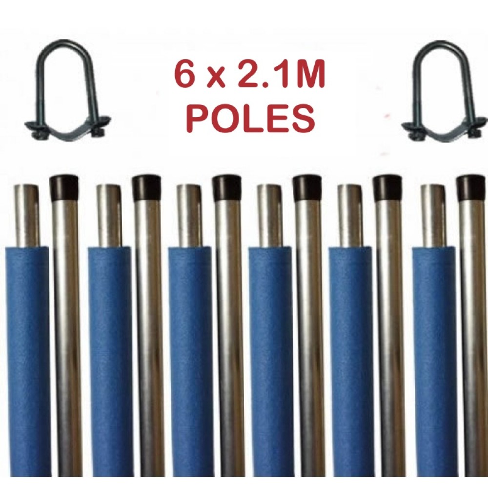 Trampoline Enclosure Pole - 2.5m (28mm wide)