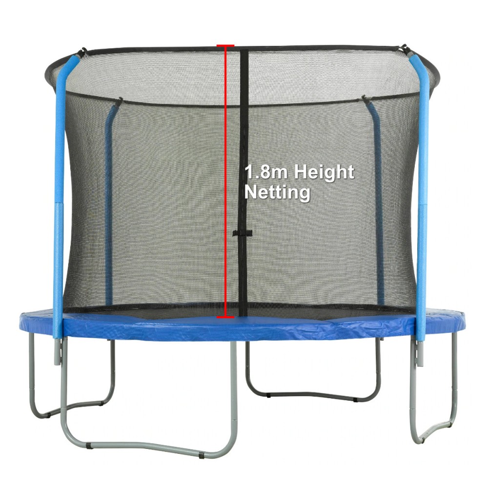12-foot-Safety-Net-8-Pole-curved-poles-trampoline-netting